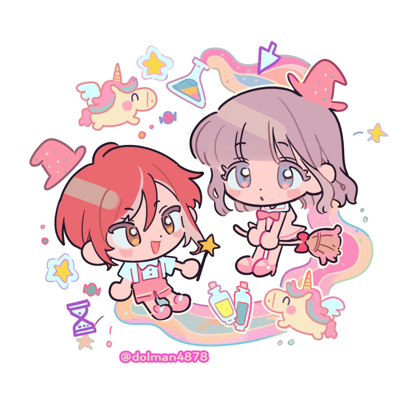 Safebooru - 1boy 1girl beaker blunt bangs blunt ends blush stickers ...