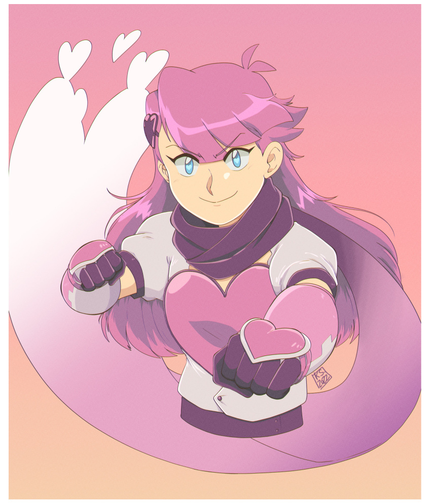 Safebooru - 1girl blue eyes clenched hands commentary dated gradient ...