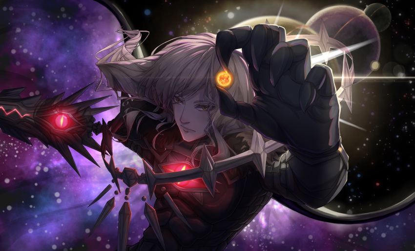 Safebooru - 1boy character request clawed gauntlets closed mouth epic ...