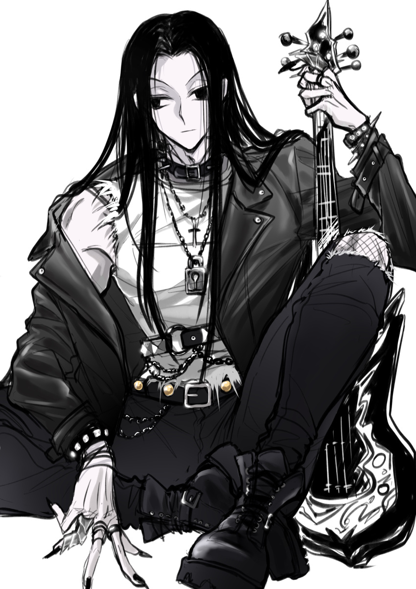 Safebooru - 1boy absurdres belt belt buckle belt collar boots bracelet ...