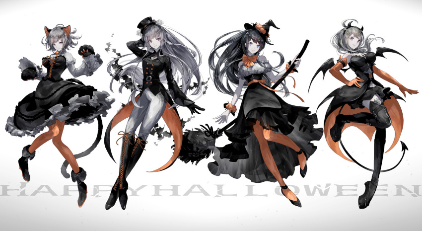 Safebooru - 4girls ahoge akamatsu kaede alternate costume animal ears ...