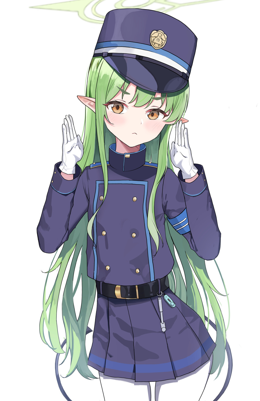 Safebooru - 1girl absurdres belt black belt black hat black jacket black skirt blue archive ...