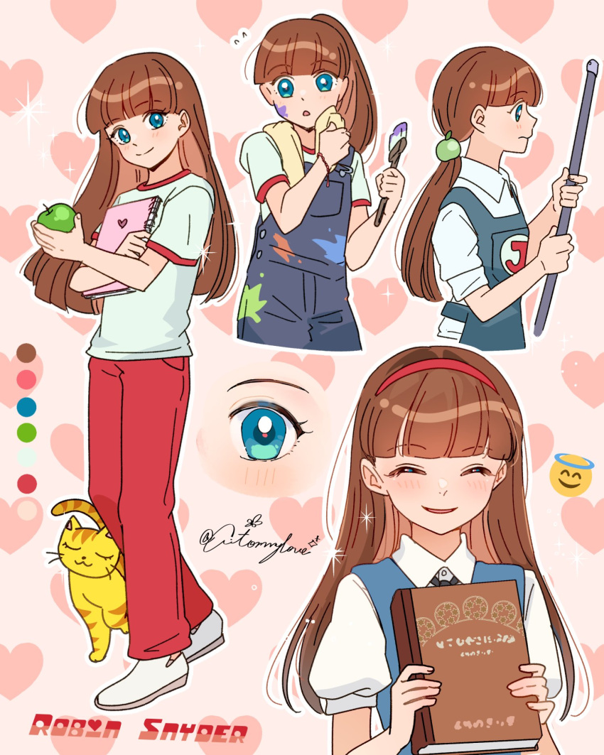 Safebooru - 1girl aitommylove blue eyes brown hair closed eyes closed ...