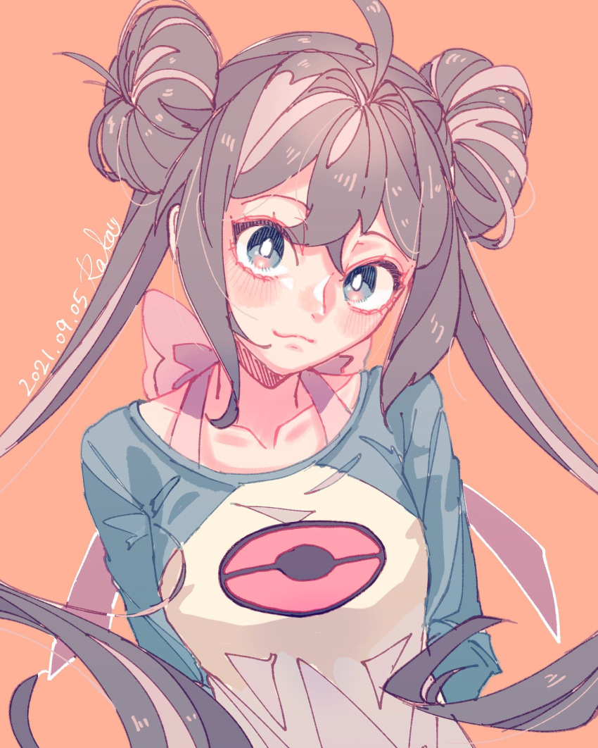 Safebooru - 1girl 2021 ahoge artist name blue eyes bright pupils brown hair closed mouth ...