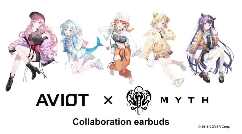 Safebooru - absurdres bag blonde hair earphones earphones gawr gura ...