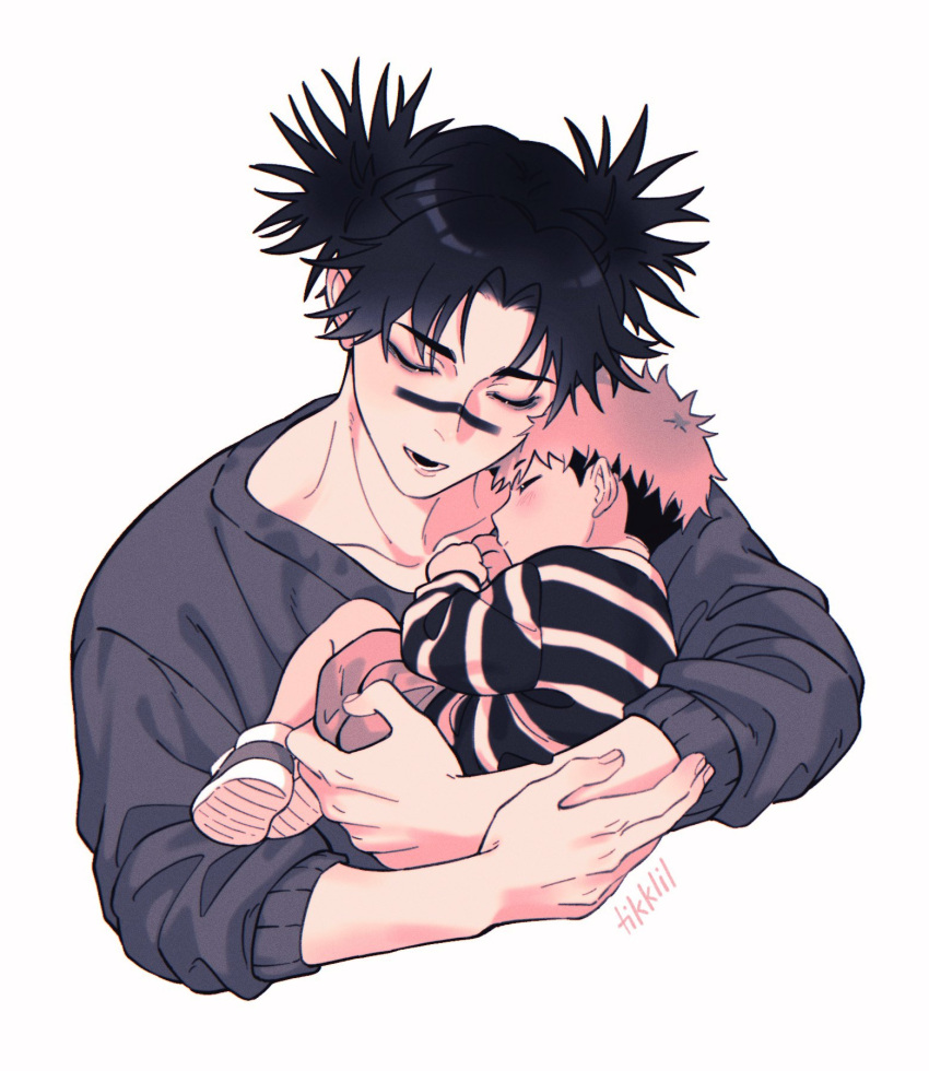 Safebooru - aged down artist name black hair carrying carrying person child choso (jujutsu ...