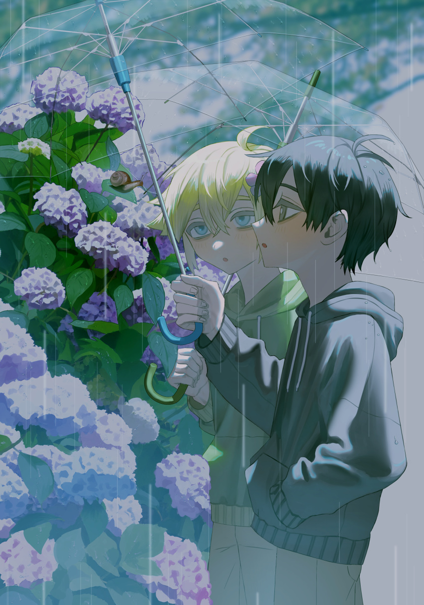 Safebooru - 2boys absurdres antenna hair basil (faraway) (omori) basil (omori) black eyes black ...