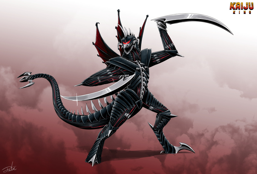 Safebooru - absurdres arm blade arm up cyborg elbow spikes english text ...