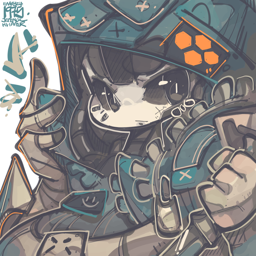 Safebooru - 1girl absurdres android animification apex legends ash (titanfall 2) black eyes ...