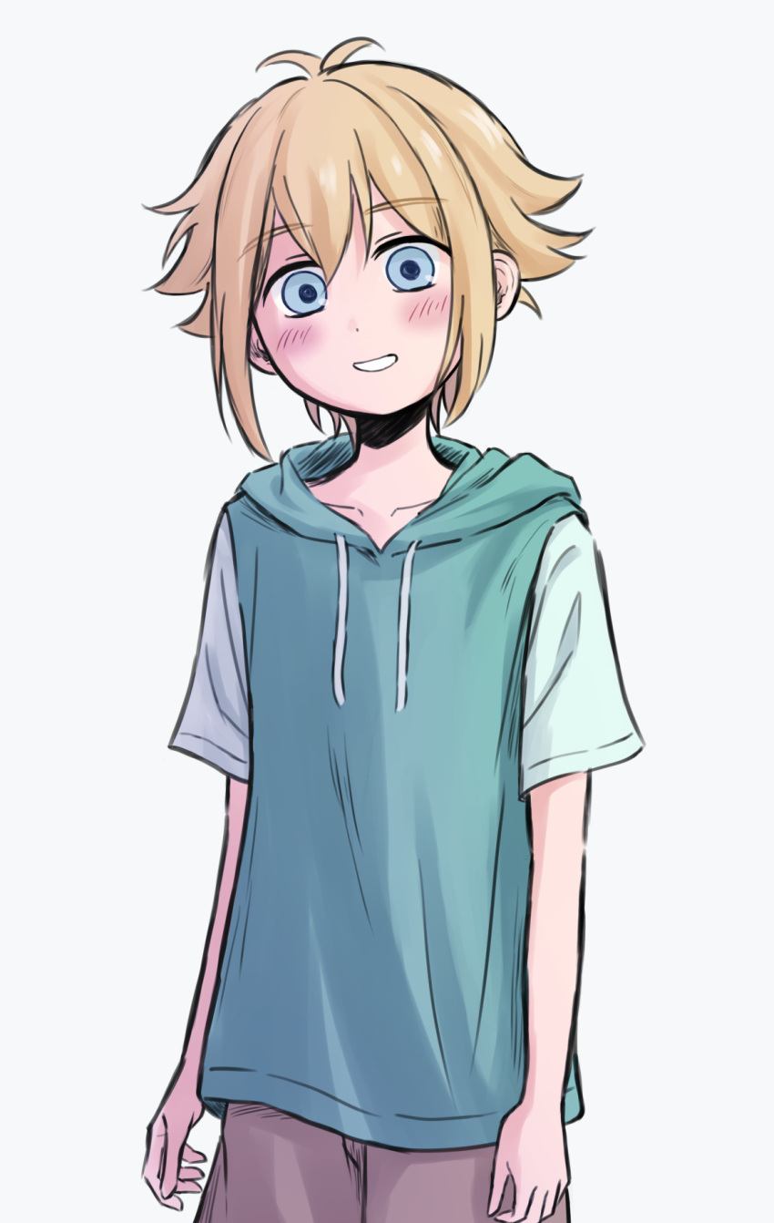 Safebooru - 1boy antenna hair basil (faraway) (omori) basil (omori) blonde hair blue eyes blush ...