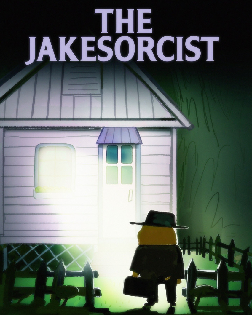 Safebooru - adventure time benadieshekiel fence hat highres house jake ...