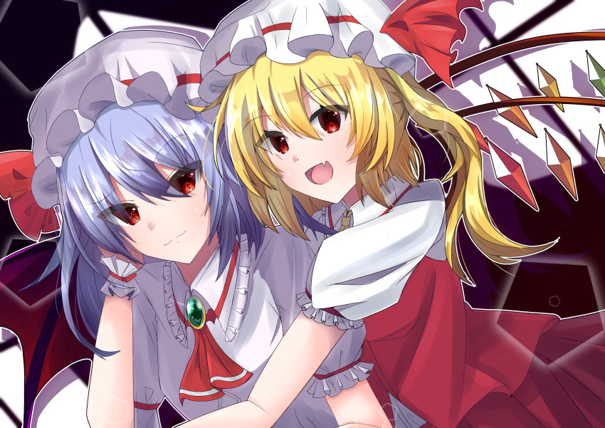 Safebooru 2girls Absurdres Ascot Bat Wings Blonde Hair Closed Mouth 5304