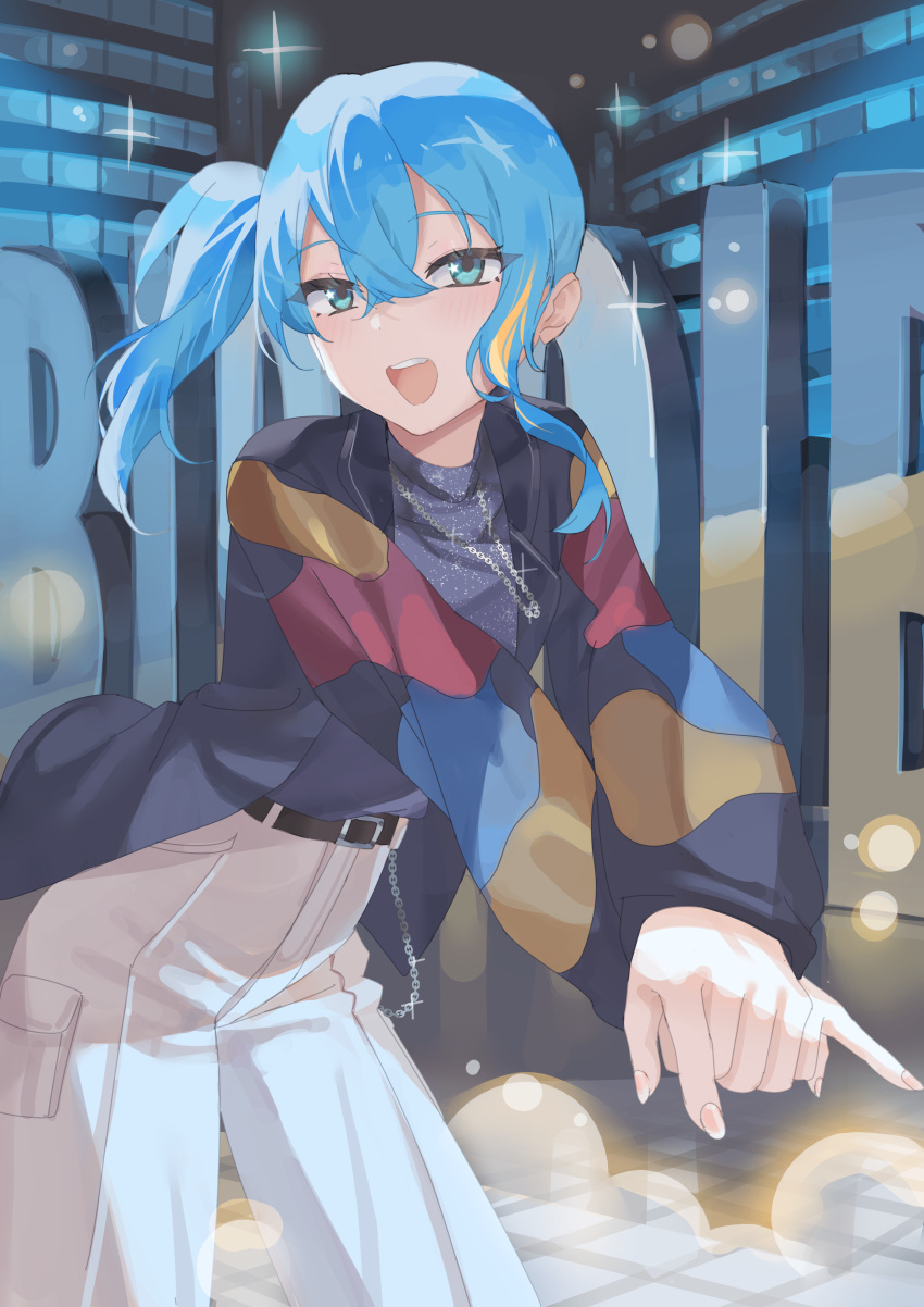 Safebooru - 1girl absurdres belt bibideba (hololive) black belt blue ...