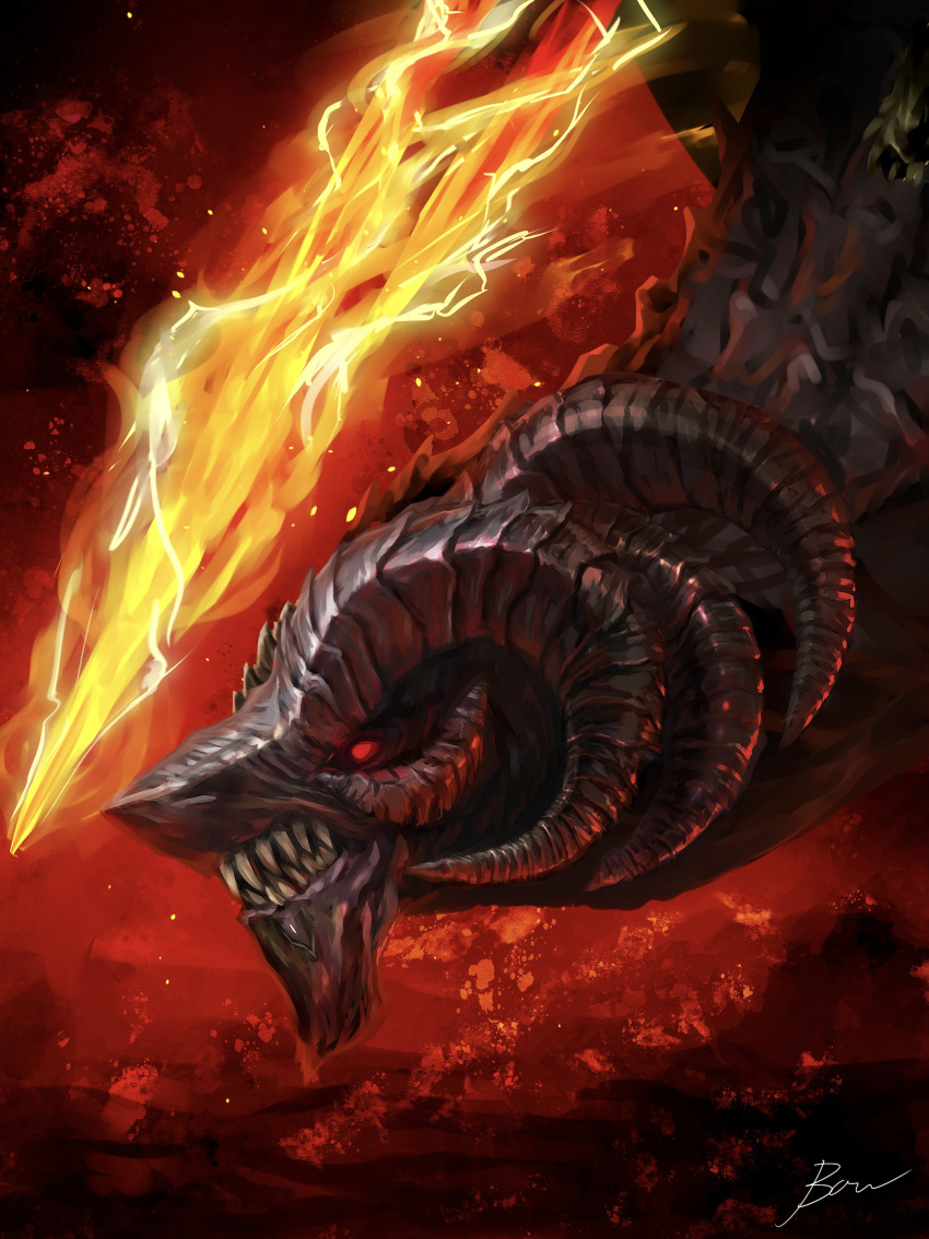 Safebooru - absurdres bayle the dread colored sclera dragon elden ring ...