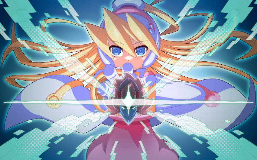 Safebooru - 1girl absurdres biometal blonde hair ciel (mega man) coat cowboy shot henshin ...