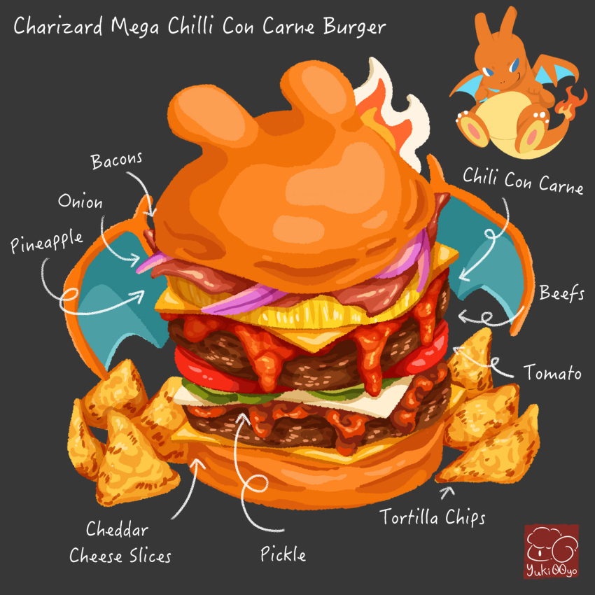 Safebooru - artist logo artist name bacon bread burger character-themed ...