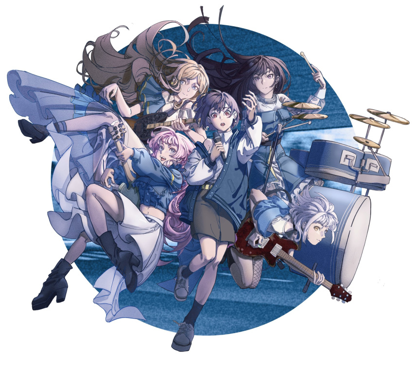 Safebooru - 5girls bang dream! bang dream! it's mygo!!!!! bass guitar belt black belt black ...