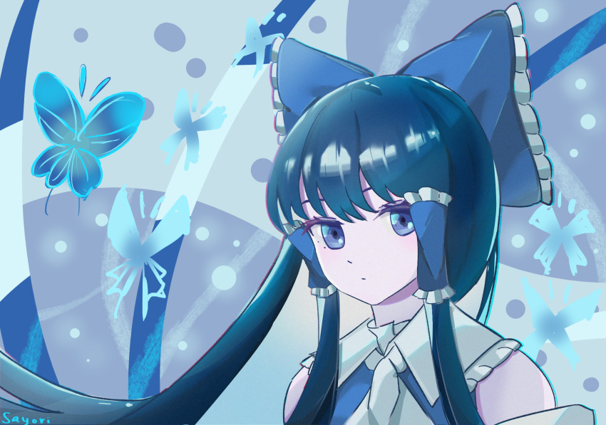 Safebooru - alternate costume blue bow bow hakurei reimu highres tenshi touhou | 5031151