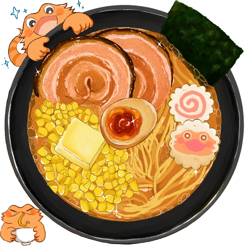 Safebooru - animal blush stickers bowl butter closed eyes commentary ...