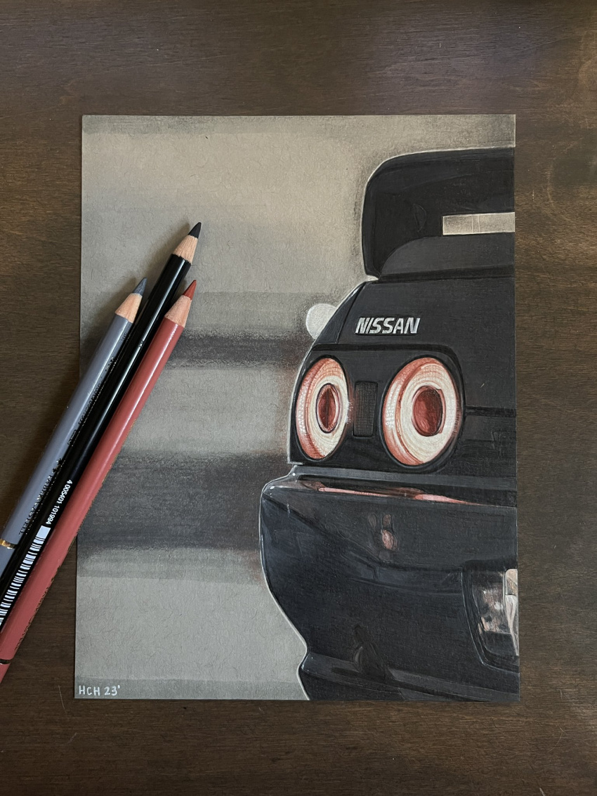 Safebooru - 2023 art tools in frame black car car close-up colored ...