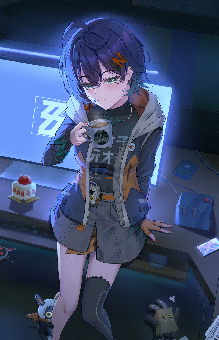 Safebooru - 1girl absurdres bangboo (zenless zone zero) belle (zenless zone zero) belt black ...