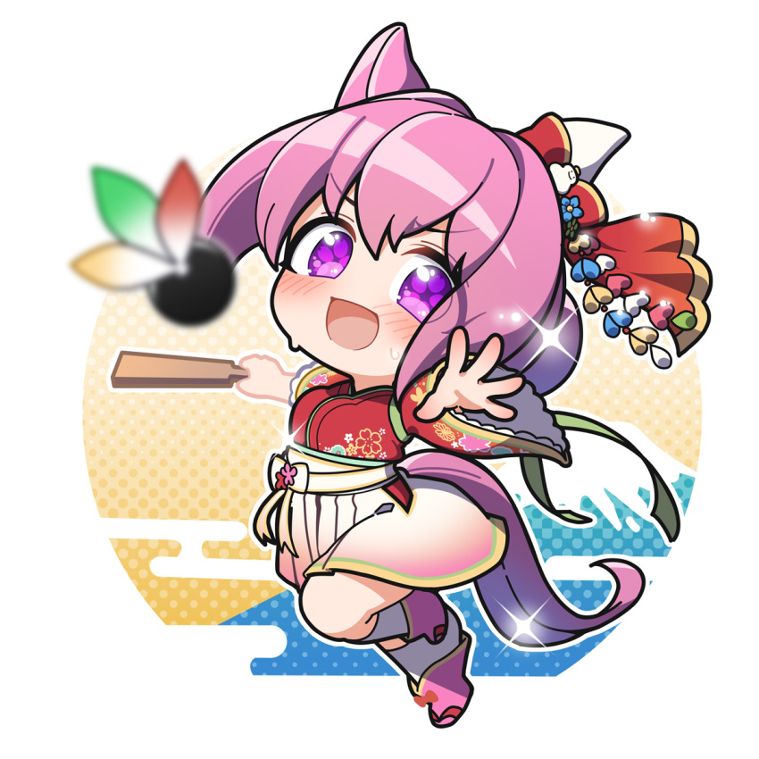 Safebooru - 1girl animal ears blush chibi commentary ear covers ear ...