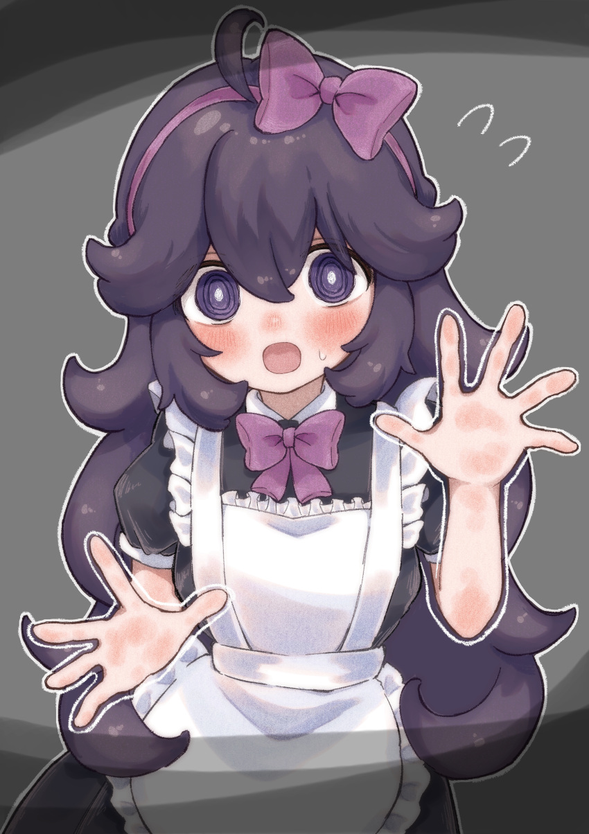 Safebooru - 1girl @ @ absurdres against fourth wall against glass ahoge alternate costume apron ...