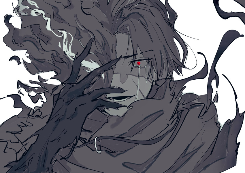 Safebooru - crying crying with eyes open fell bullet (e.g.o) fire ...