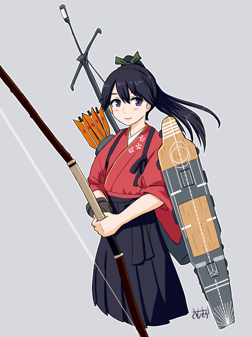 Safebooru - 1girl absurdres arrow (projectile) black hair black hakama ...