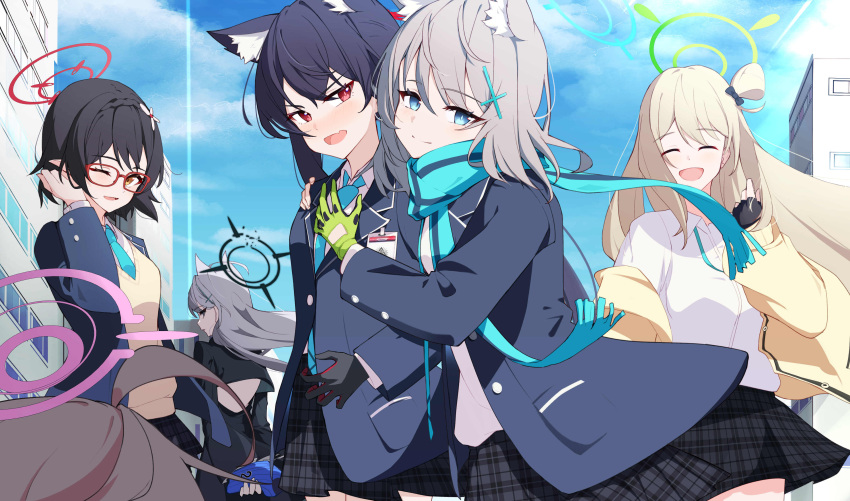 Safebooru - 6+girls :d ;d ^ ^ absurdres ahoge animal ear fluff animal ears ayane (blue archive ...