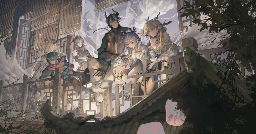 Safebooru - 2boys 4girls arknights black hair blue eyes blue hair ...