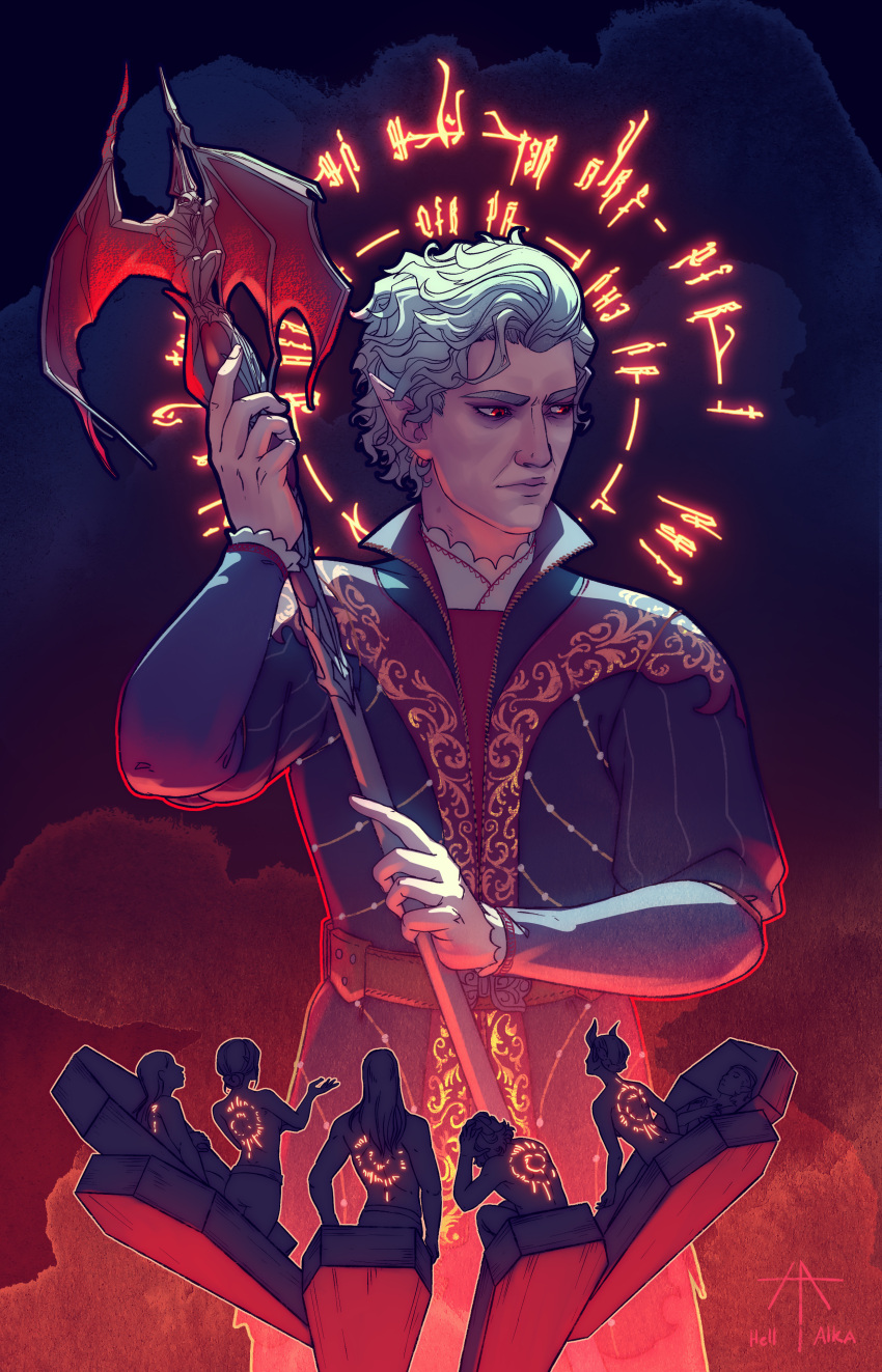 Safebooru - 1boy absurdres astarion baldur's gate baldur's gate 3 coffin dungeons & dragons hell ...