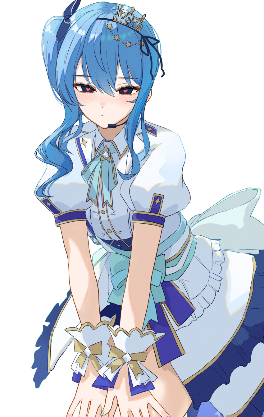 Safebooru - 1girl absurdres aqua bow aqua bowtie aqua nails aqua ribbon blue bow blue bowtie ...