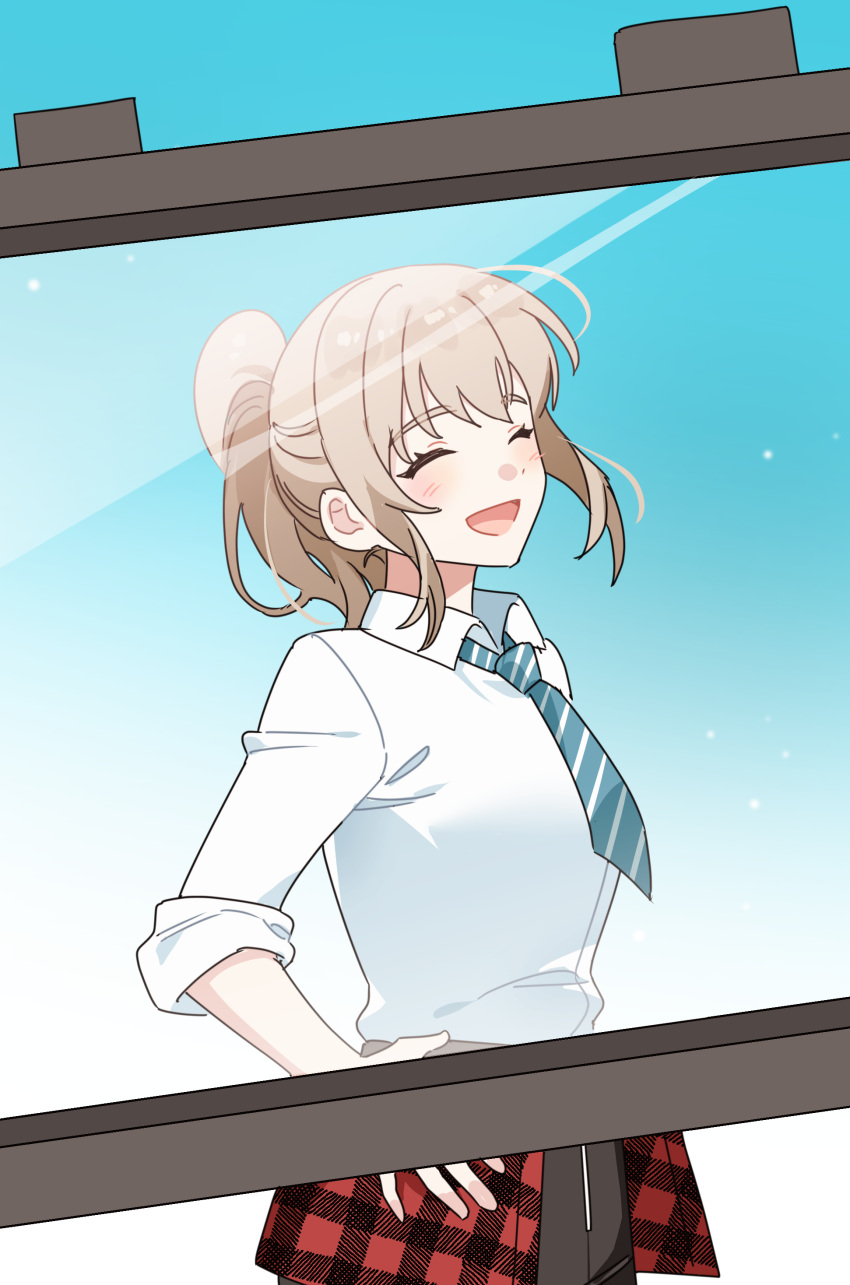 Safebooru - 1girl ^ ^ absurdres age progression blue necktie blush ...