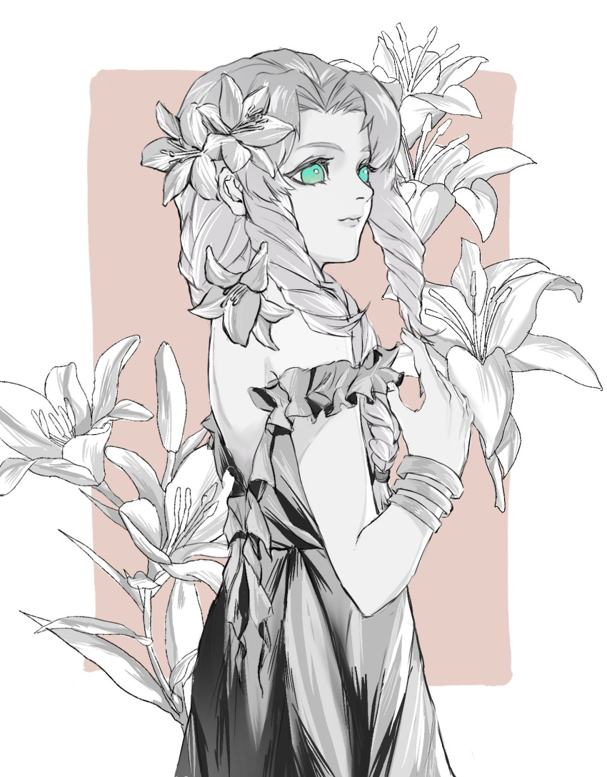 Safebooru - 1girl aerith gainsborough alternate costume backless dress backless outfit bangle ...