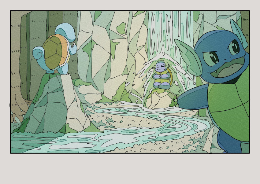 Safebooru - black eyes border evolutionary line highres no humans ...