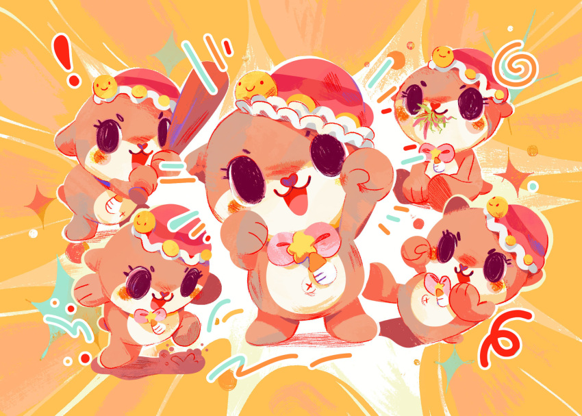 Safebooru - ! 1other :3 animal ears bow bowtie chiitan colorful ...