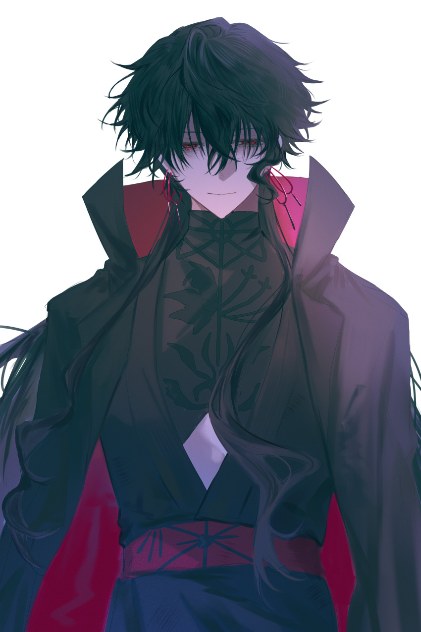 Safebooru - 1boy absurdres aibyou sekai belt black cape black coat black hair black shirt cape ...