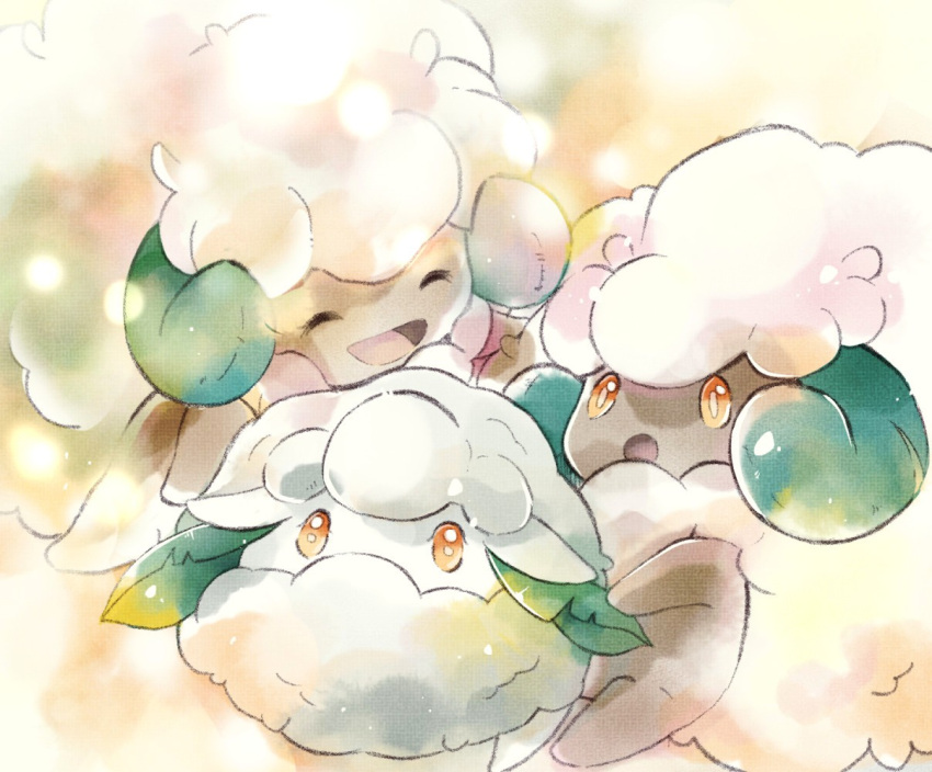 Safebooru - :d :o asakirirokuyu bright pupils closed eyes commentary ...