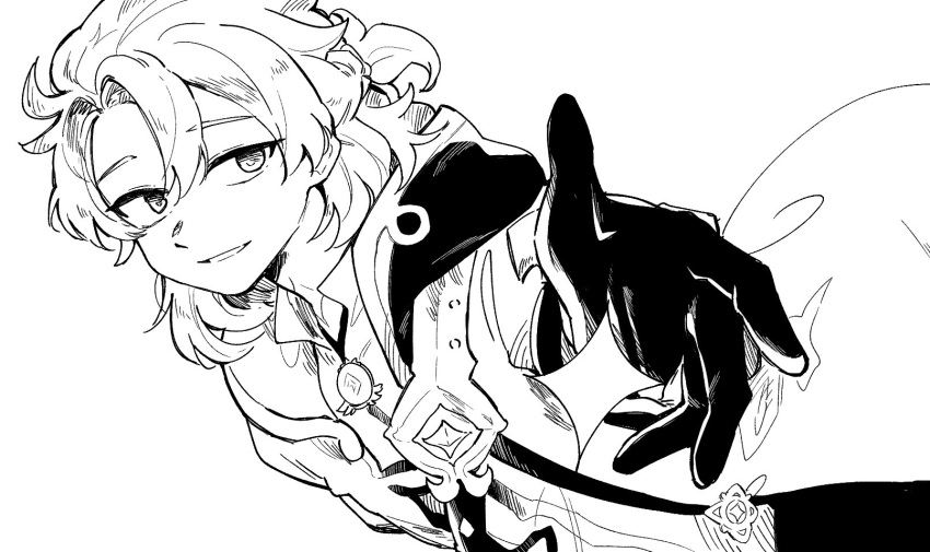 Safebooru - 1boy albedo (genshin impact) bishounen cowboy shot ...
