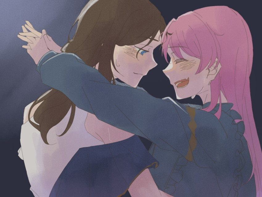 Safebooru - 2girls bang dream! bang dream! it's mygo!!!!! blue eyes blush brown hair chihaya ...