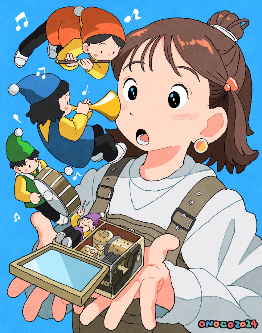 Safebooru - 2024 2girls 3boys artist name black eyes black hair black ...