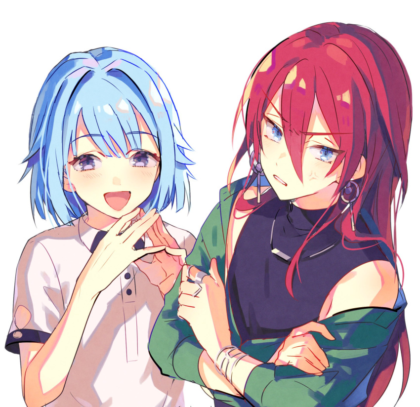 Safebooru - 2boys androgynous anger vein averting eyes bishounen ensemble stars! from above ...