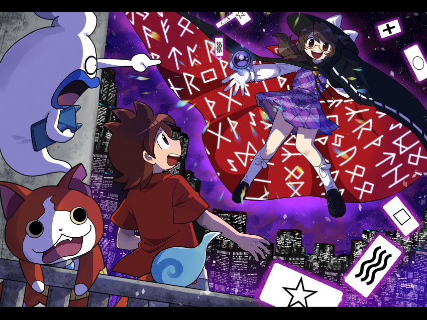 Safebooru - 1boy 1girl absurdres amano keita black cape bolo tie bow ...