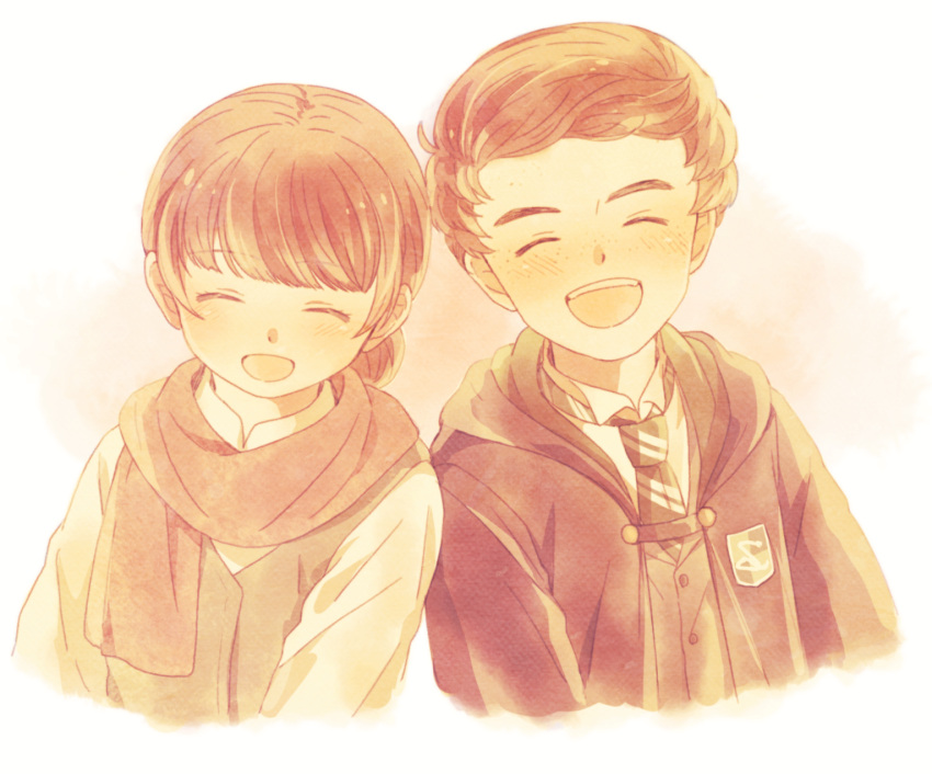 Safebooru - 1boy 1girl anne sallow black coat black robe brother and ...