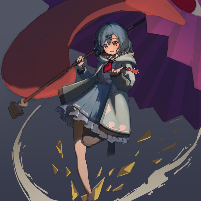 Safebooru - 1girl absurdres alternate costume blue coat blue eyes blue hair blue skirt coat ...