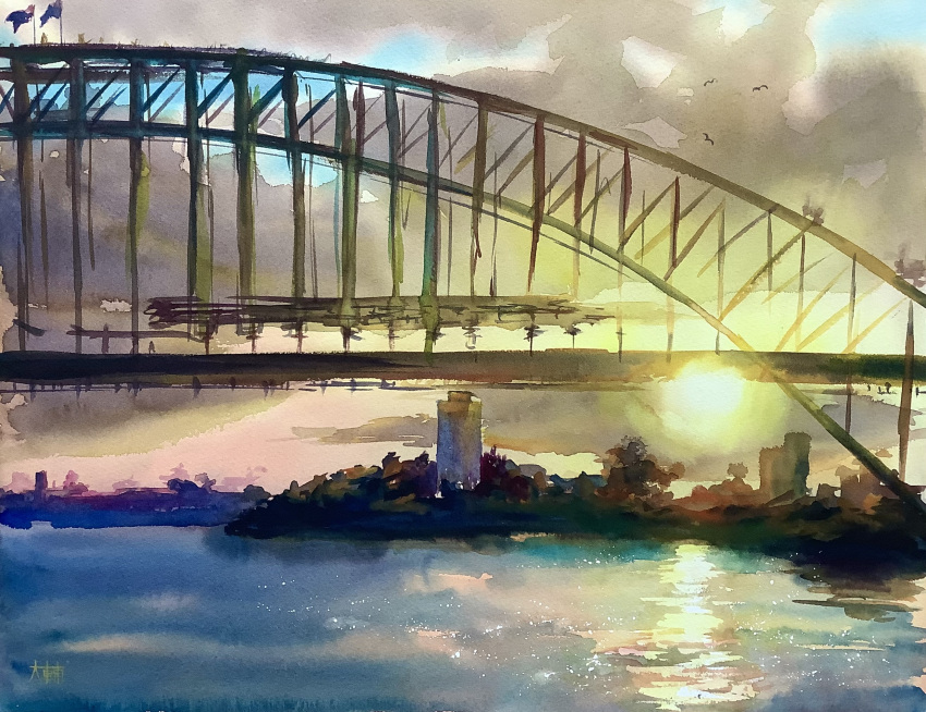 Safebooru - australia bridge building city didi daisukedoi highres no ...