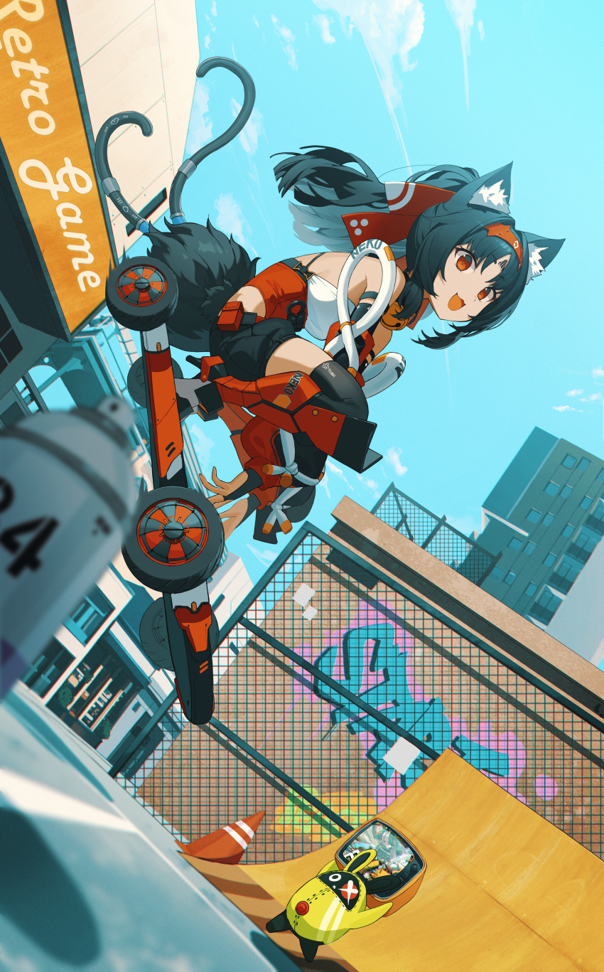 Safebooru - 1girl absurdres animal ear fluff animal ears backless outfit bangboo (zenless zone ...