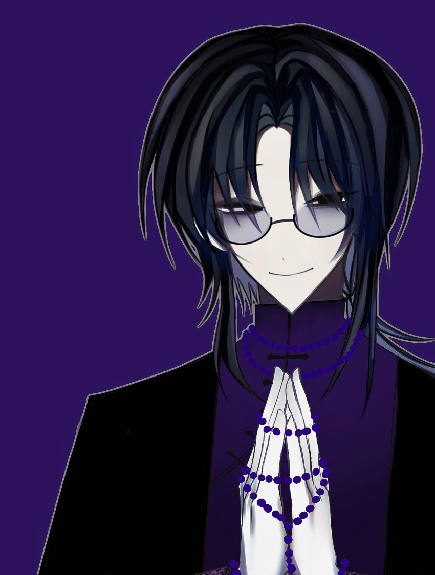 Safebooru - 1boy bai yisheng bead necklace beads black eyes black hair black jacket chinese ...