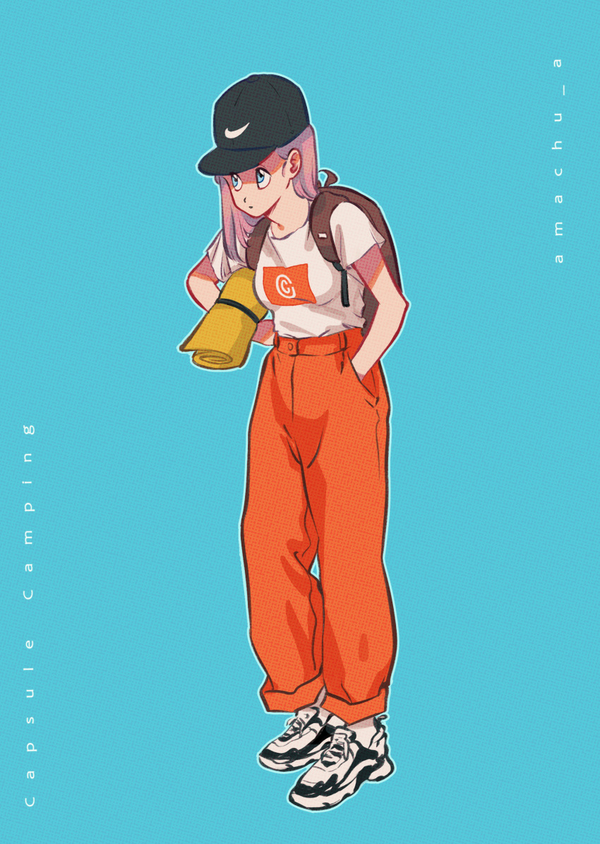 Safebooru - 1girl absurdres amachu a artist name backpack bag baseball ...
